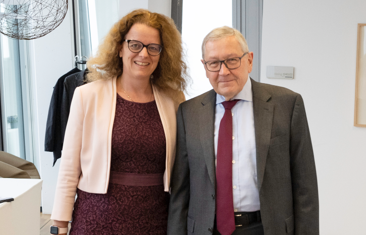 Isabel Schnabel and Klaus Regling at the ECB 31 March 2022 | European ...