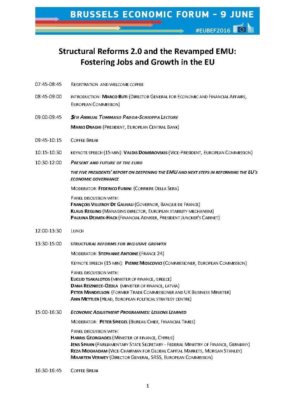 Klaus Regling at the Brussels Economic Forum | European Stability Mechanism